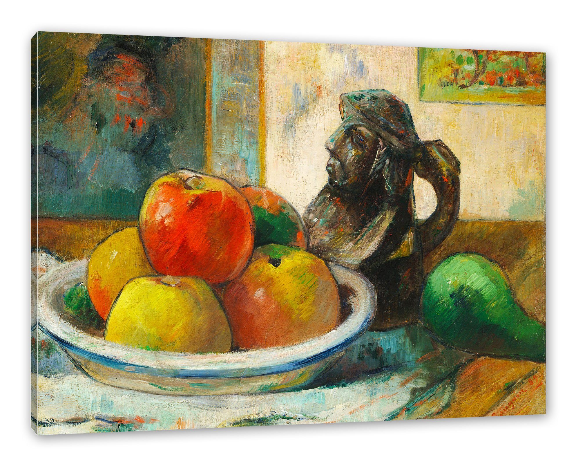 Pixxprint Leinwandbild Paul Gauguin Stillleben Mit Äpfeln Birne Und