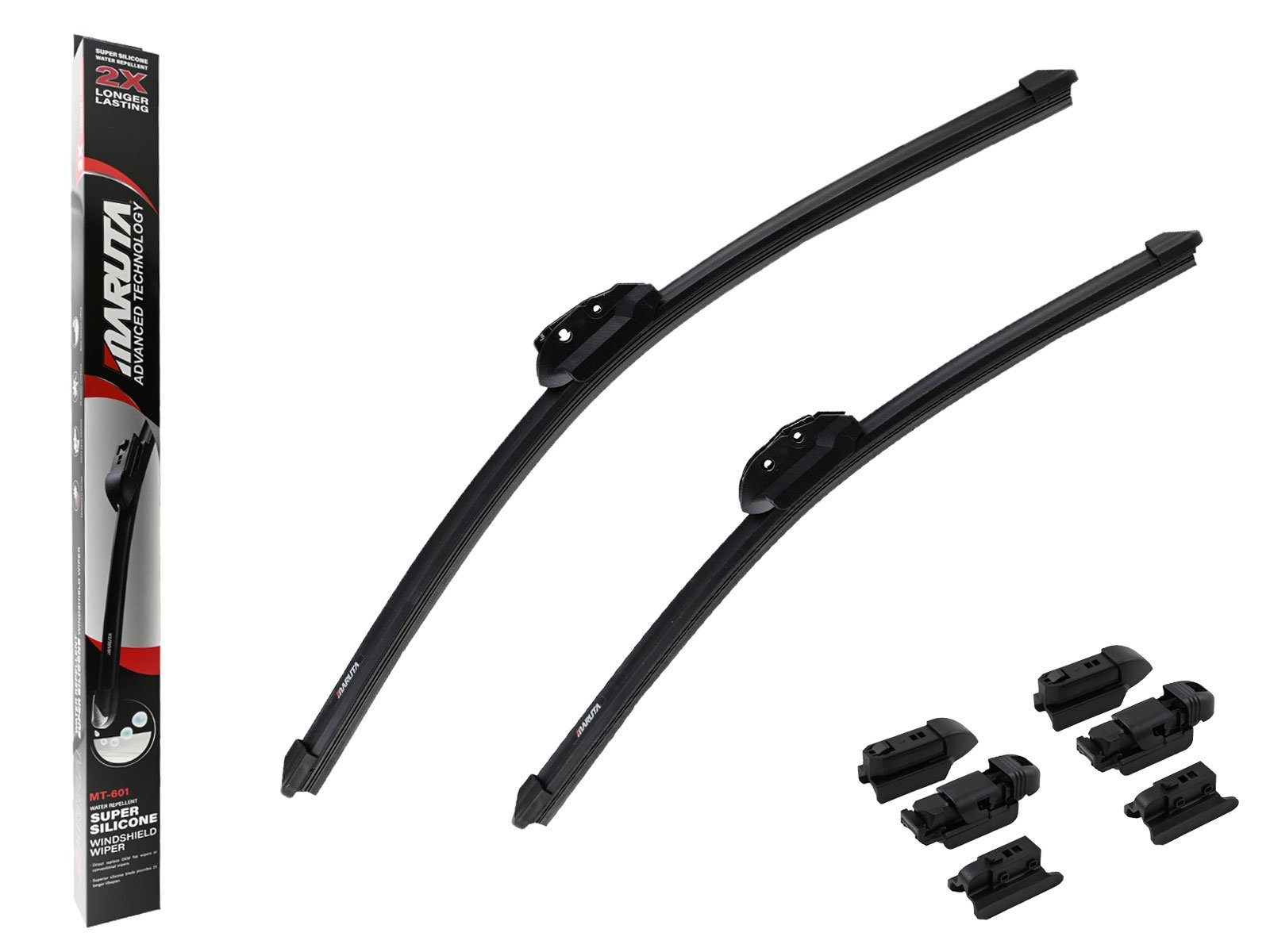 MARUTA Scheibenwischblätter FLAT WIPER SILICONE - Cross Platform, Frontscheibe, (Lotus Perl ...