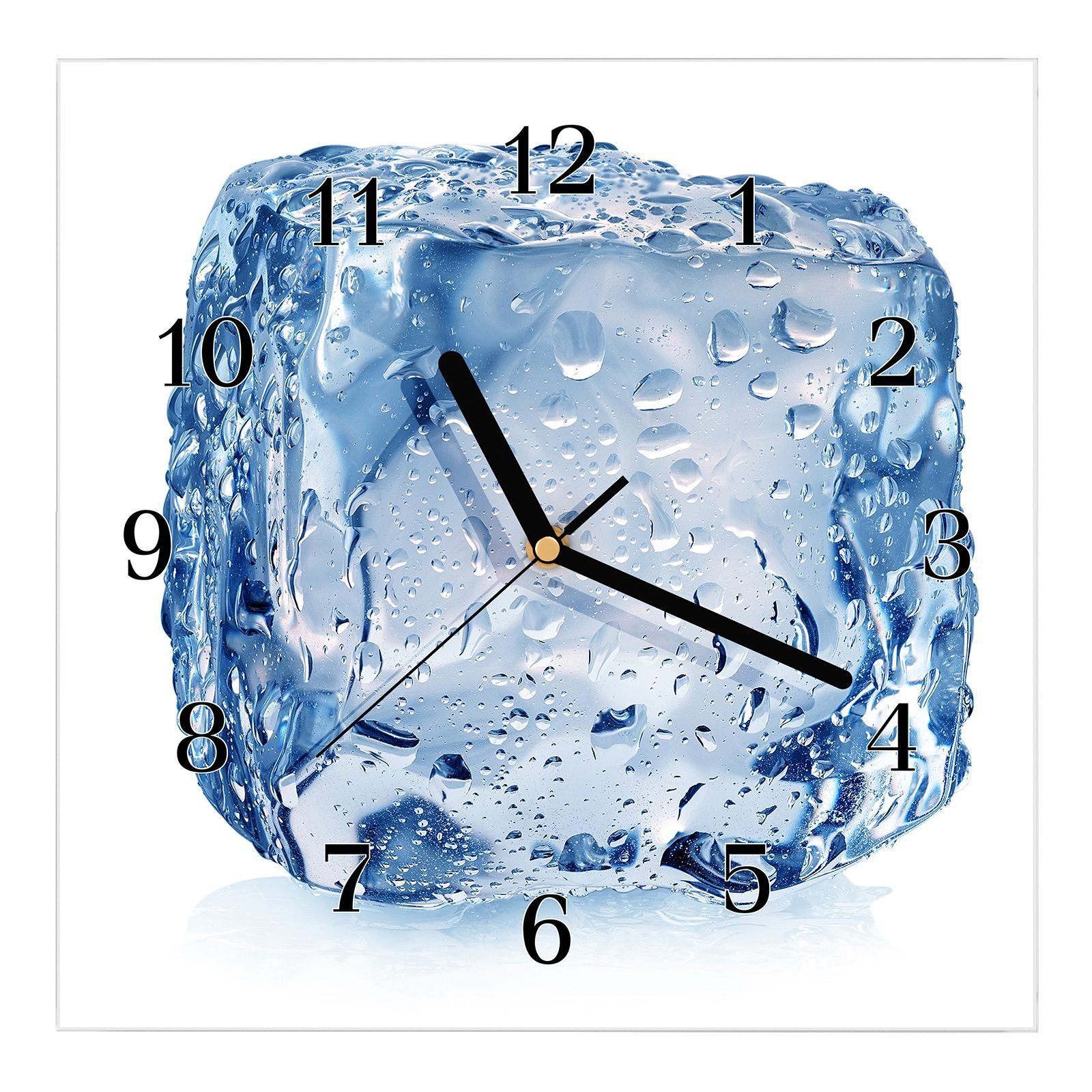 Primedeco Wanduhr Glasuhr Wanduhr Wandkunst Größe 30 X 30 Cm Mit
