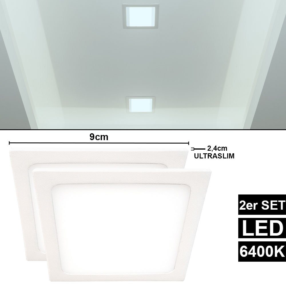 Etc Shop Led Panel 2er Set Led Alu Aufbau Panel Decken Strahler Lampen