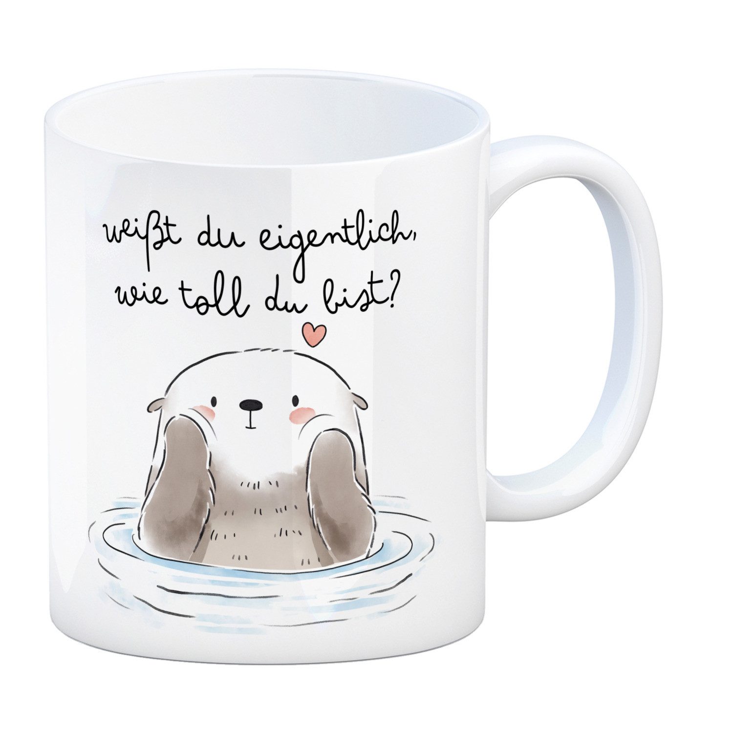 Speecheese Tasse Otter Kaffeebecher Mit Spruch Weißt Du Eigentlich Wie