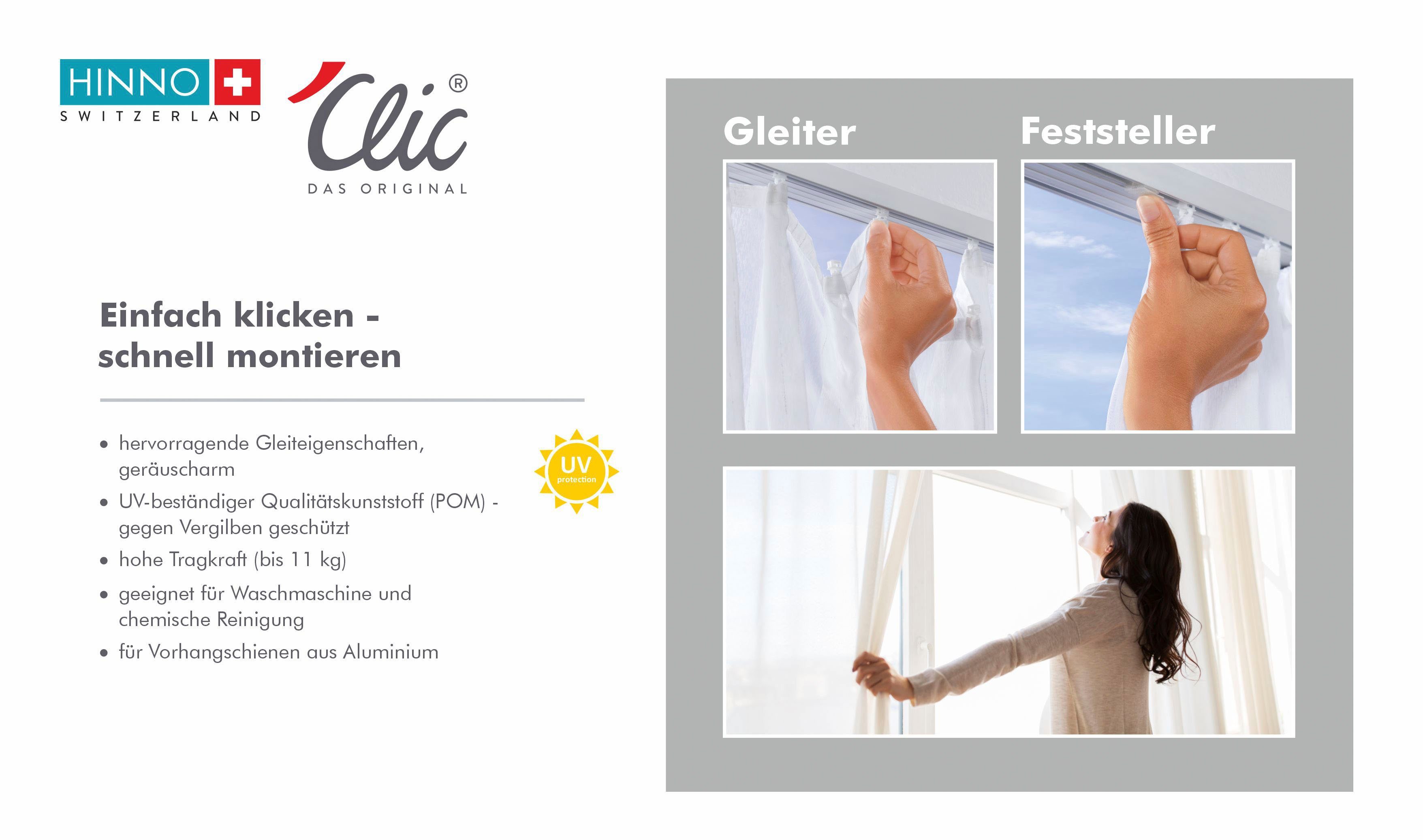 HINNO Klick-Gleiter hinno-clic HC32, Gardinen, Gardinenleisten ...