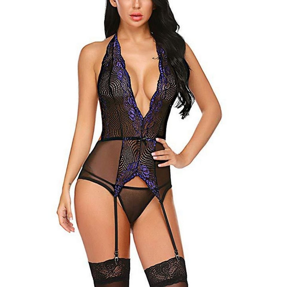 Aukuu Set Corsage Bh Set Sexy Unterwäsche Sexy Rückenfreie Neckholder