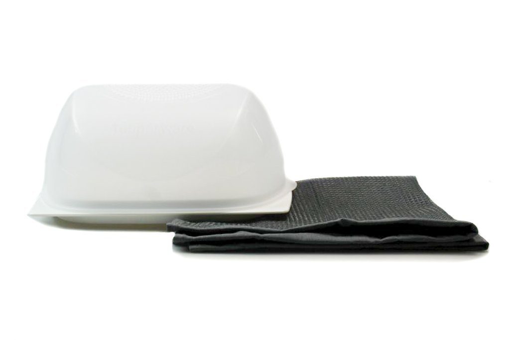 TUPPERWARE Back-Set KäseMax Junior Käse weiß transparent + GLASTUCH