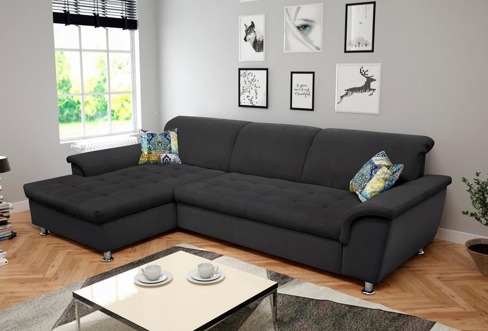 Domo Collection Ecksofa Inklusive Bettfunktion Und Kopfteilverstellung
