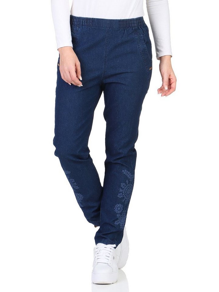 Aurela Damenmode Schlupfjeans Freizeithose Klassische Damen Jeanshose