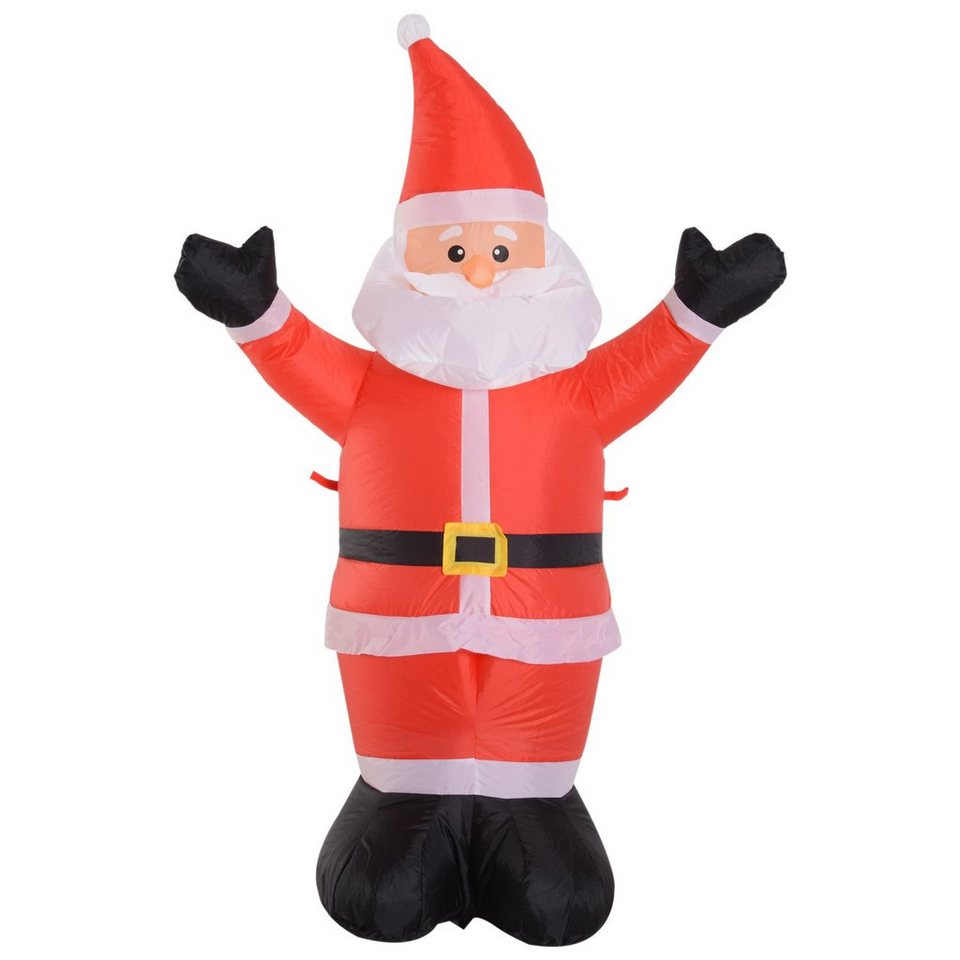 Homcom Weihnachtsfigur Aufblasbarer Led Weihnachtsmann