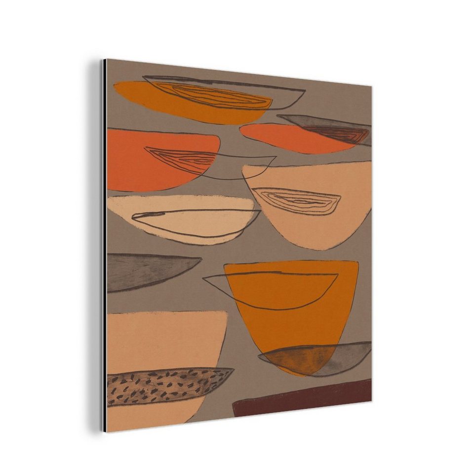 Muchowow Metallbild Abstrakt Vintage Formen Pastell 1 St Alu