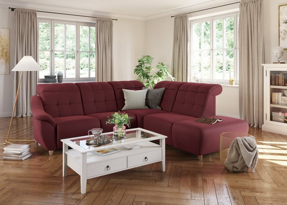 Home Affaire Ecksofa Boston L Form Kopfteilverstellung An Jeder