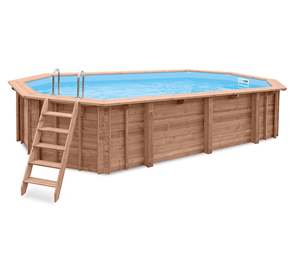 Interline Pool (1-tlg), INTERLINE Luxus Auf- und Erdeinbau Holzpool