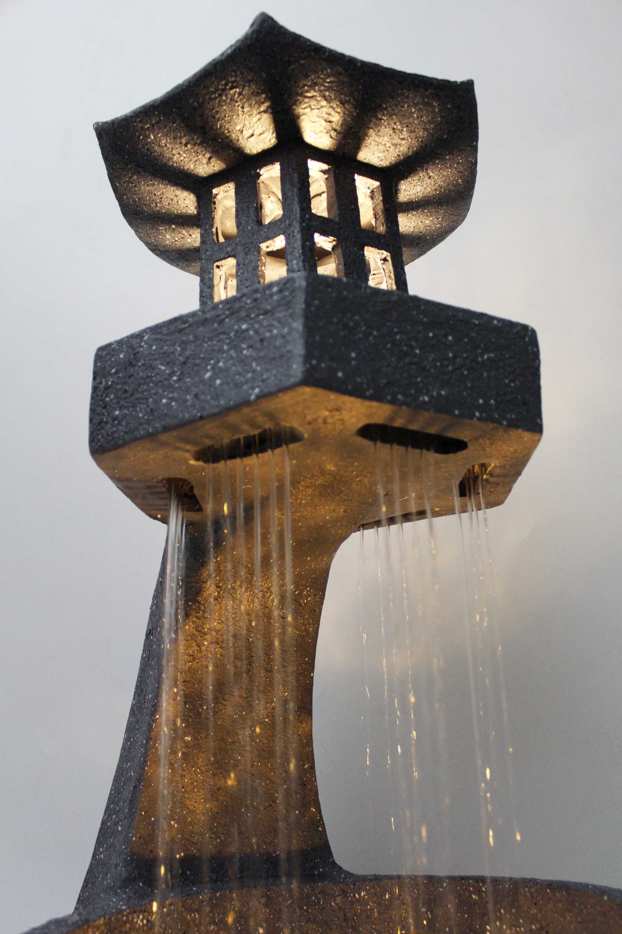 Arnusa Gartenbrunnen Springbrunnen mit Pagonden Laterne Japanischer ...