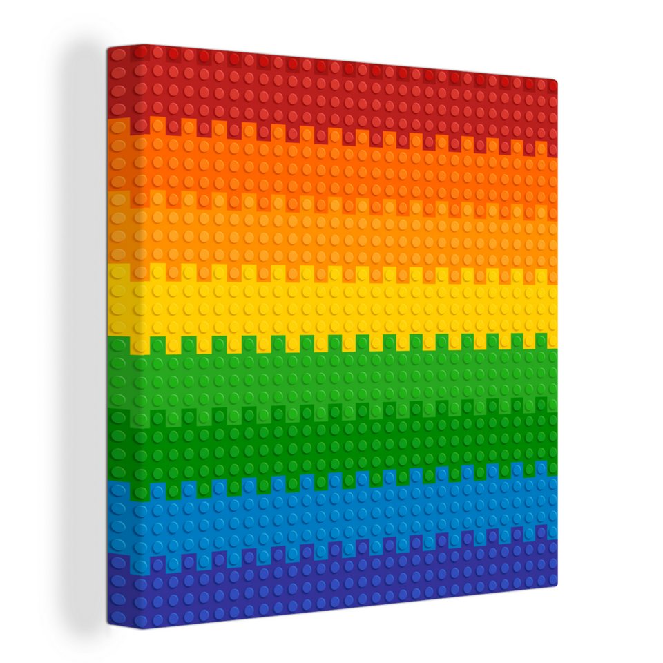 Onemillioncanvasses® Leinwandbild Lego Patoon Regenbogen 1 St