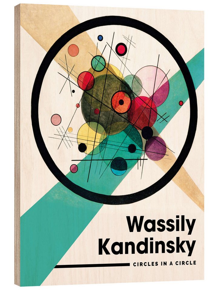 Posterlounge Holzbild Wassily Kandinsky Circles In A Circle