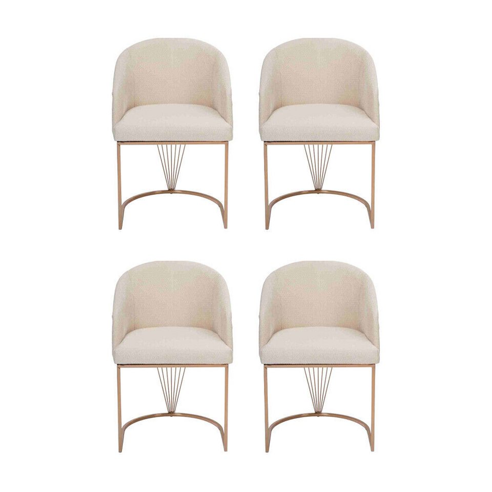 Jvmoebel Stuhl Gruppe Garnitur Stühle 4x Stuhl Set Textil Polster Sitz