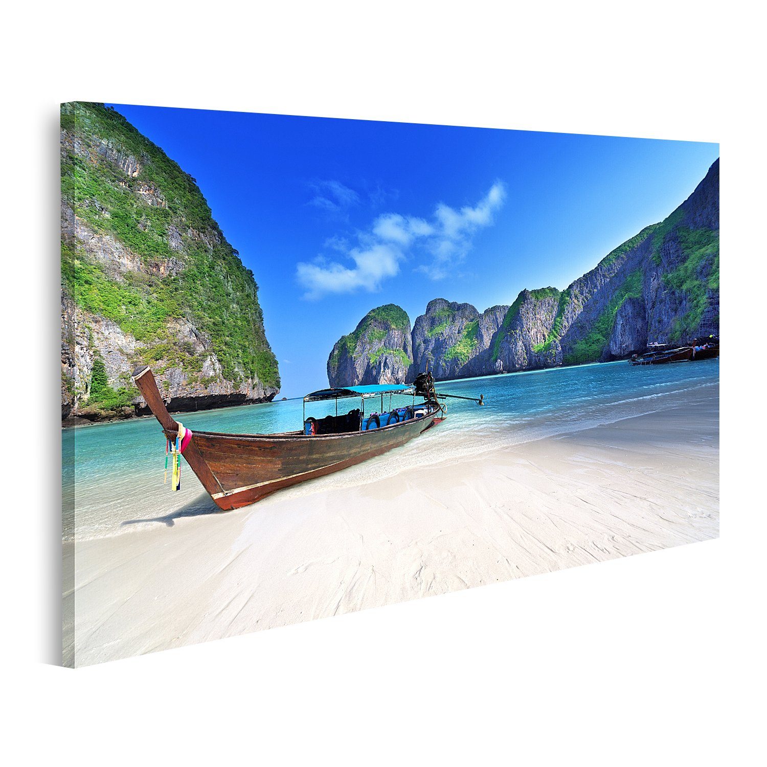 islandburner Leinwandbild »Bild auf Leinwand Maya Bay Phi Phi Leh Insel Thailand Wandbild Poster ...