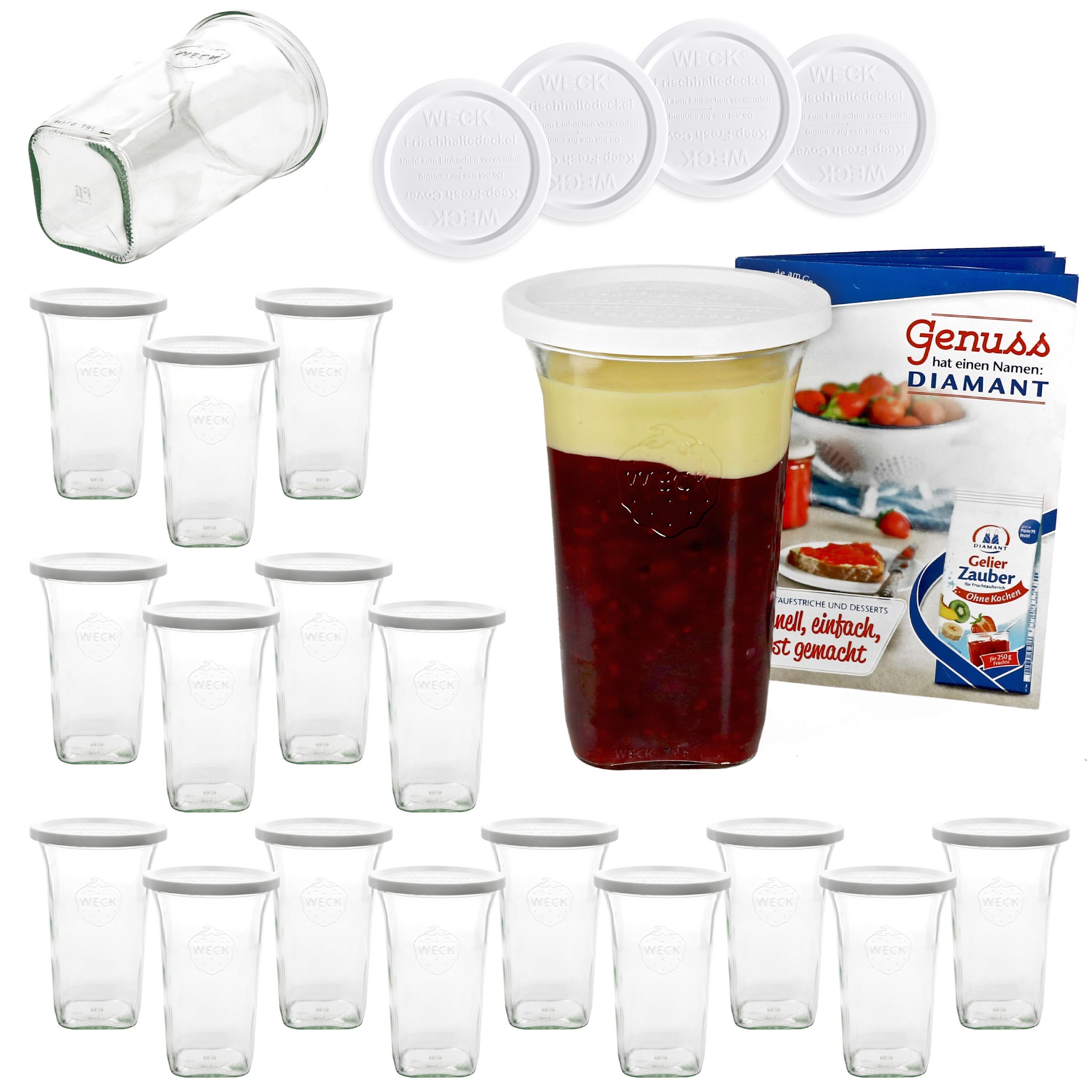 Mambocat Einmachglas 18er Set Weck Quentin 795 Ml 18