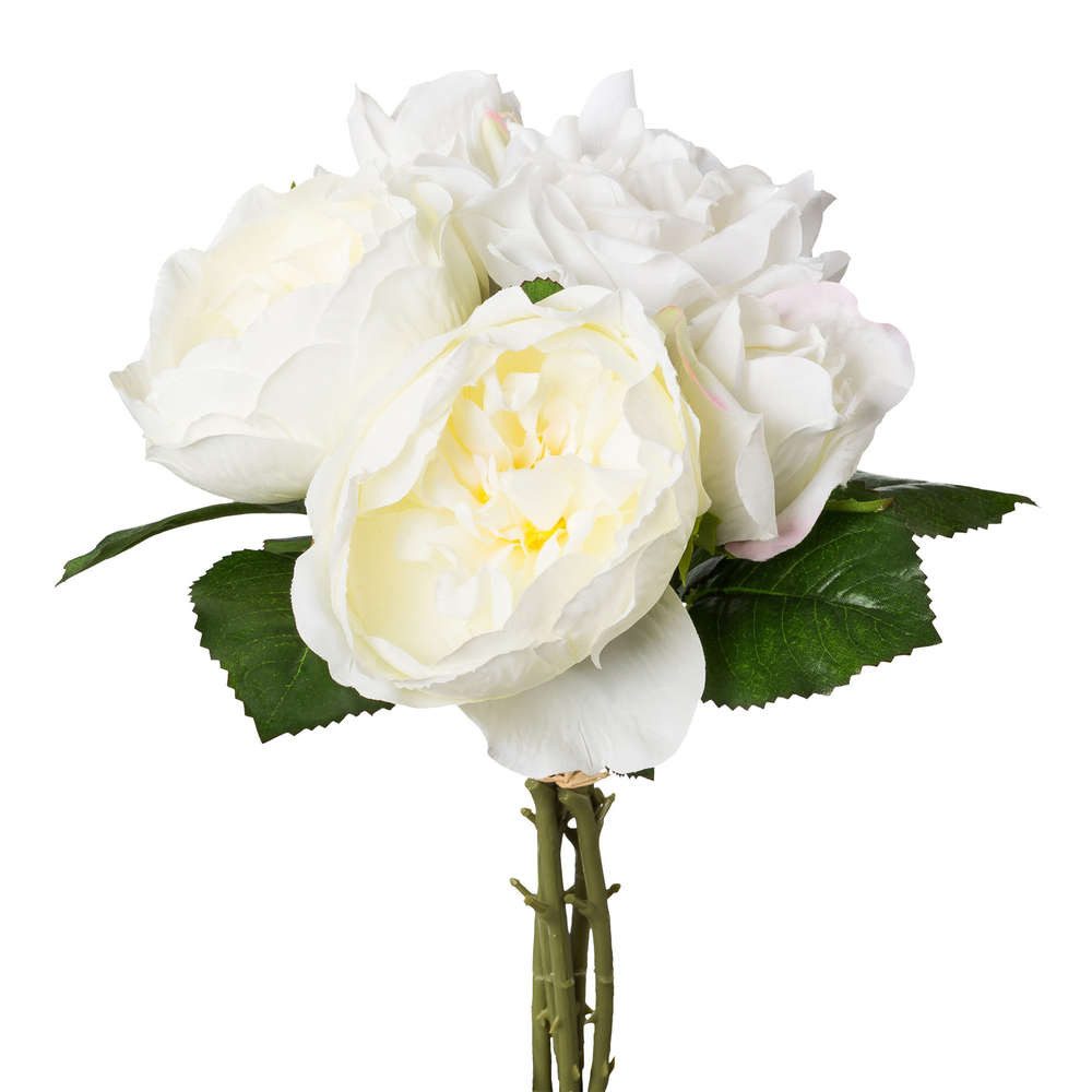 Kunstblumenstrauß Künstlicher Rosenstrauß ca 30cm. Blumenstrauß mit 5 ...