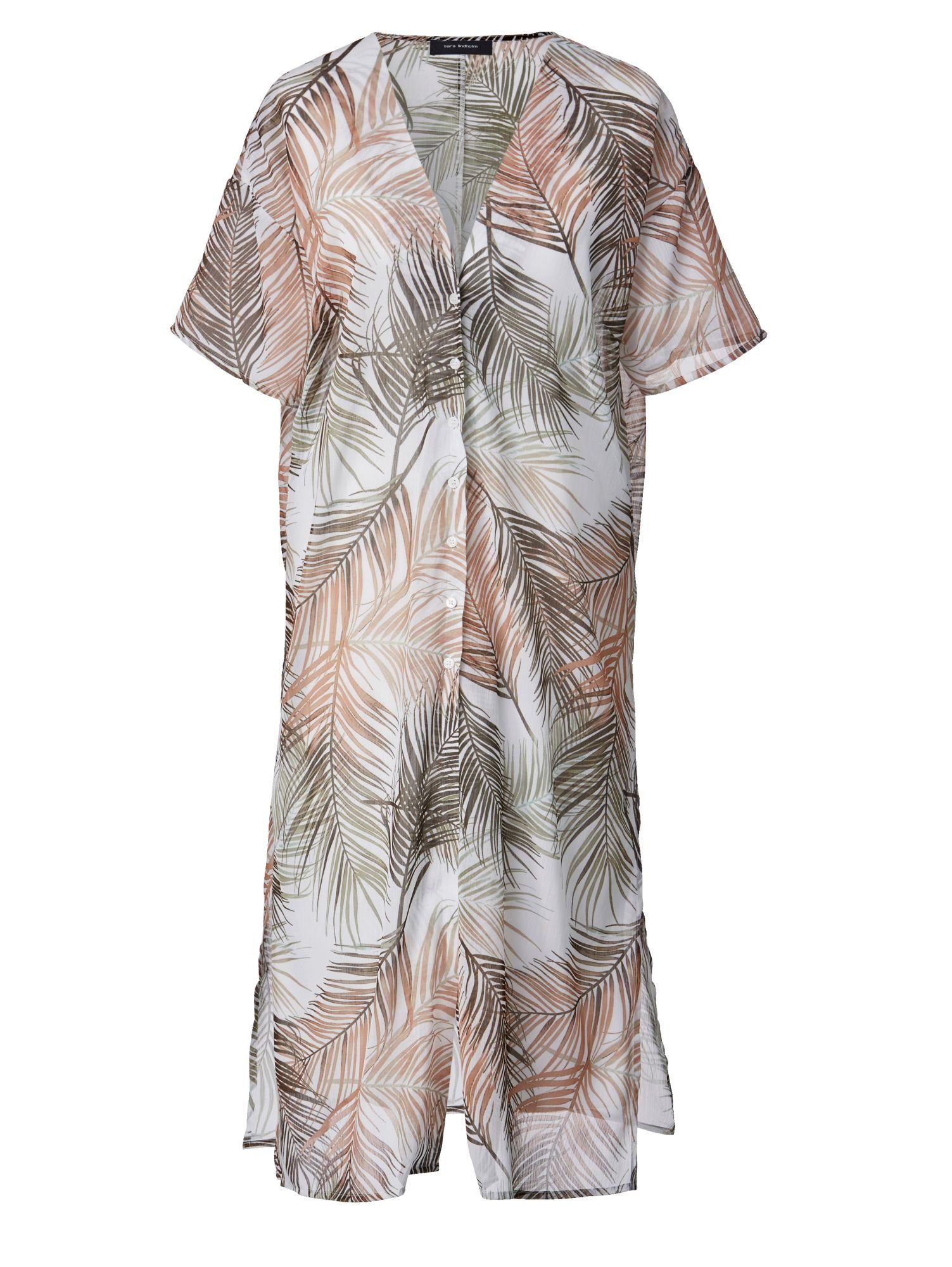 Sara Lindholm By Happy Size Chiffon Longbluse Mit Blumen Print Online
