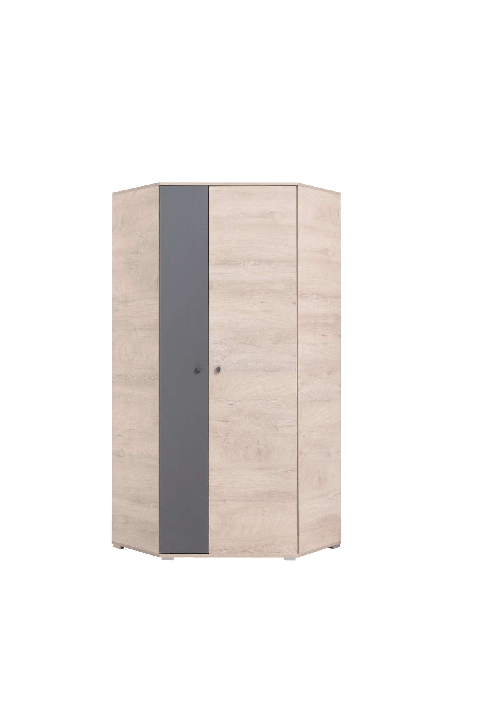 99rooms Kinderkleiderschrank Japan Eiche Anthrazit Kinderschrank