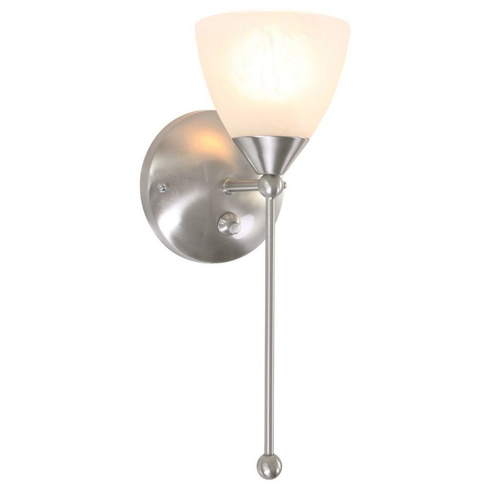 Click Licht Wandleuchte Wandleuchte Capri In Silber Und Weiß E14 Keine