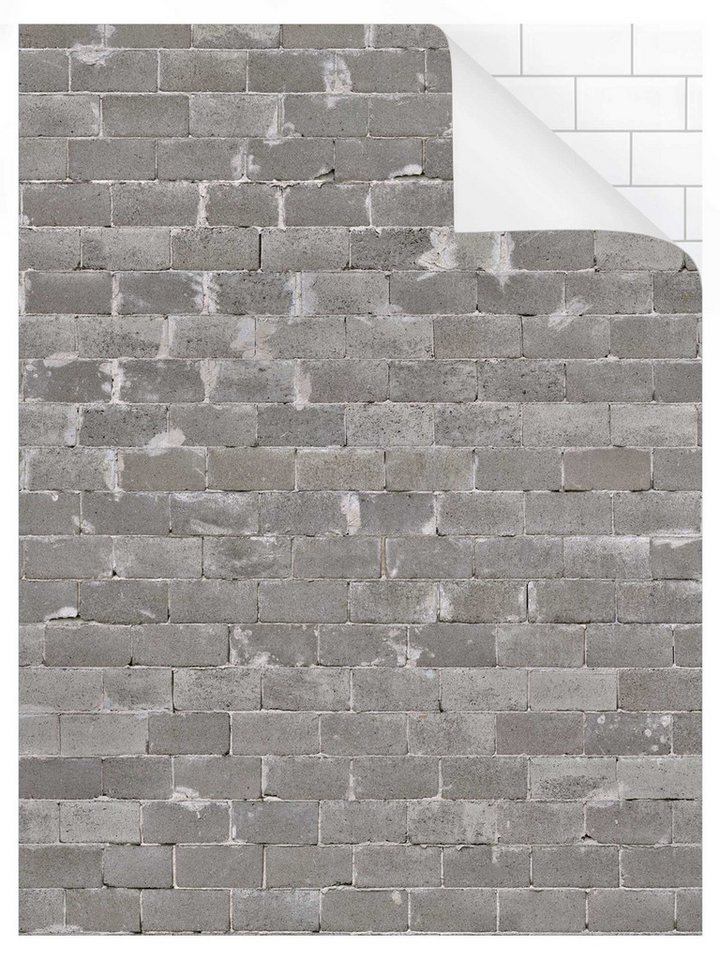 Bilderdepot24 Badrückwand Betonoptik Grau Duschrückwand Ohne Bohren