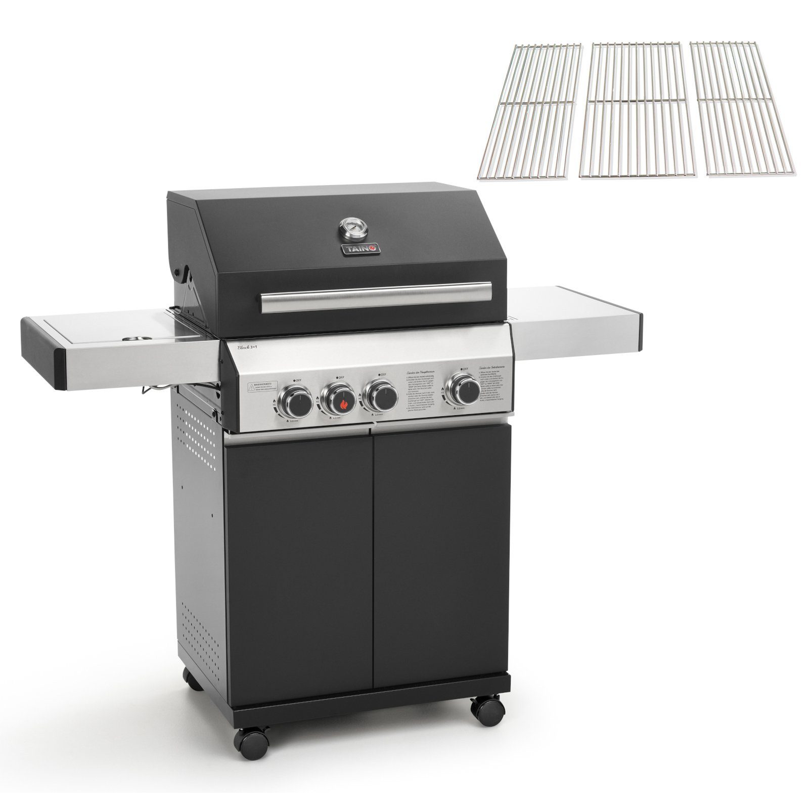 TAINO Gasgrill BLACK 3+1