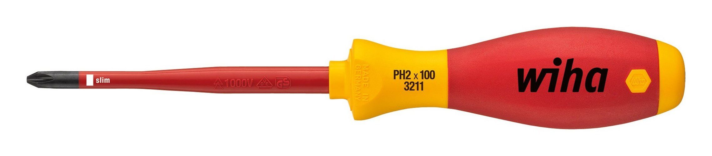 Wiha Schraubendreher, SlimFix VDE PH2 x 100 mm