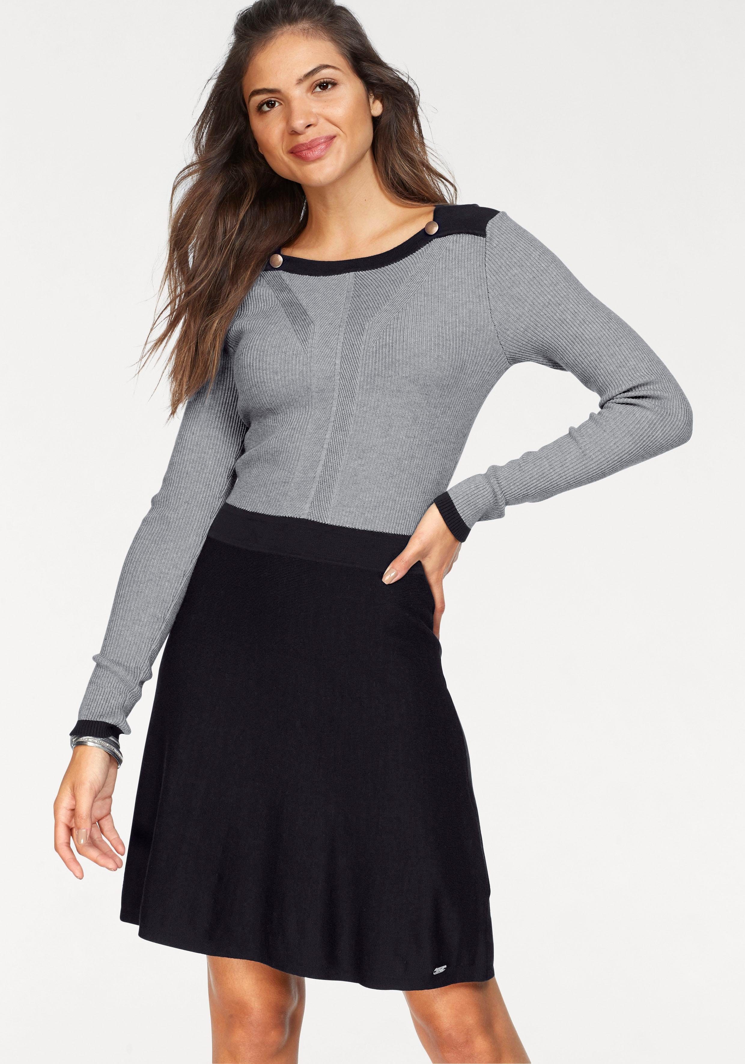 Tom Tailor Polo Team Strickkleid Mit Ausgestelltem Rockteil Online