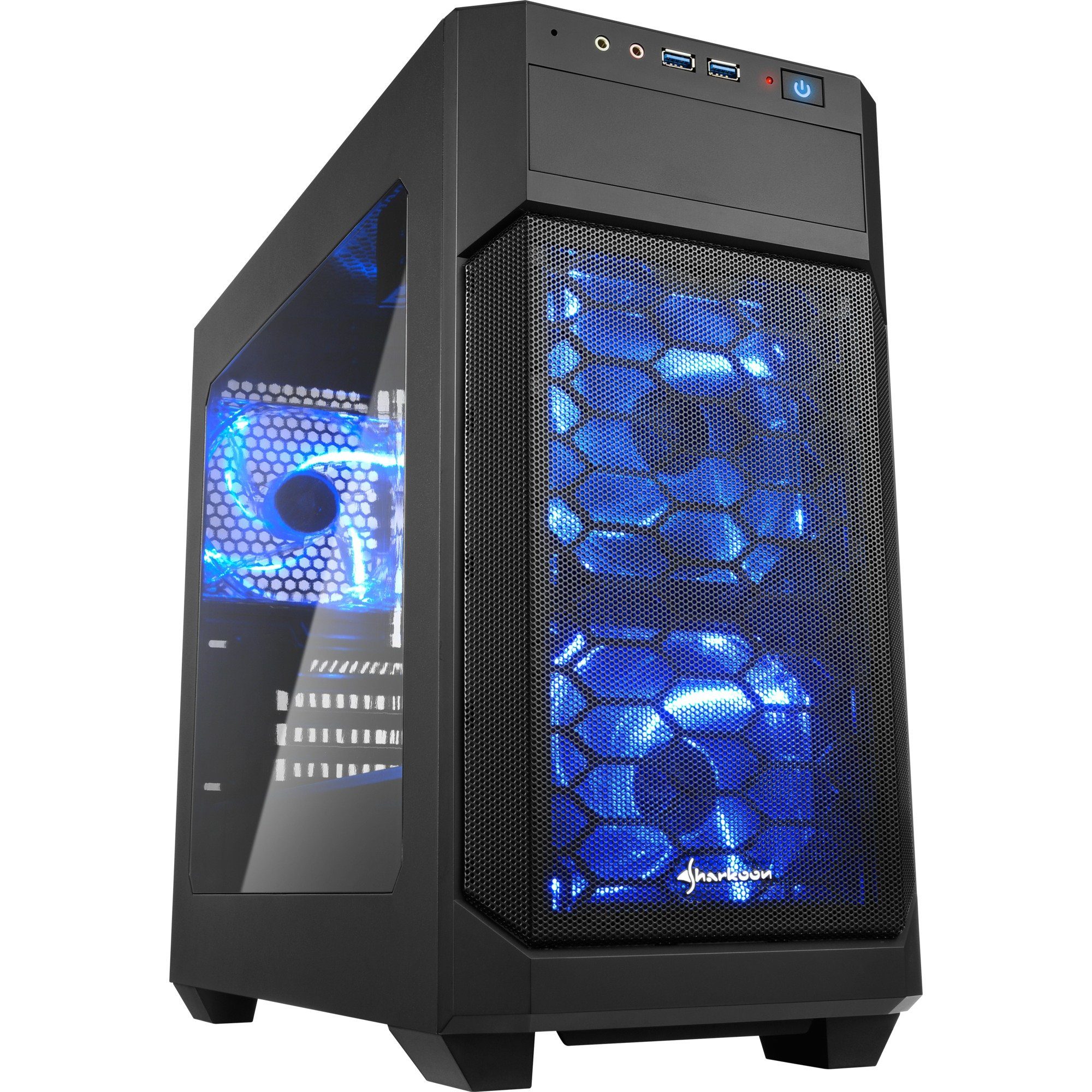 Sharkoon PC-Gehäuse »V1000 Window«, Einbauschächte: 1x 5,25 Zoll extern ...