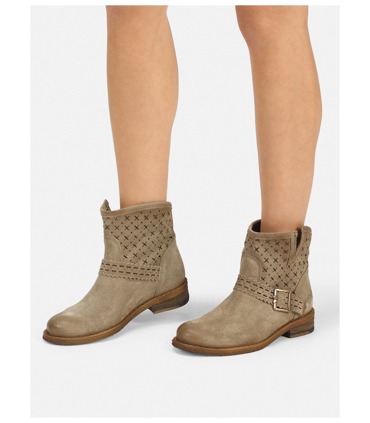 Felmini Stiefelette Leder Stiefelette, Verschluss: Schlupfschuh