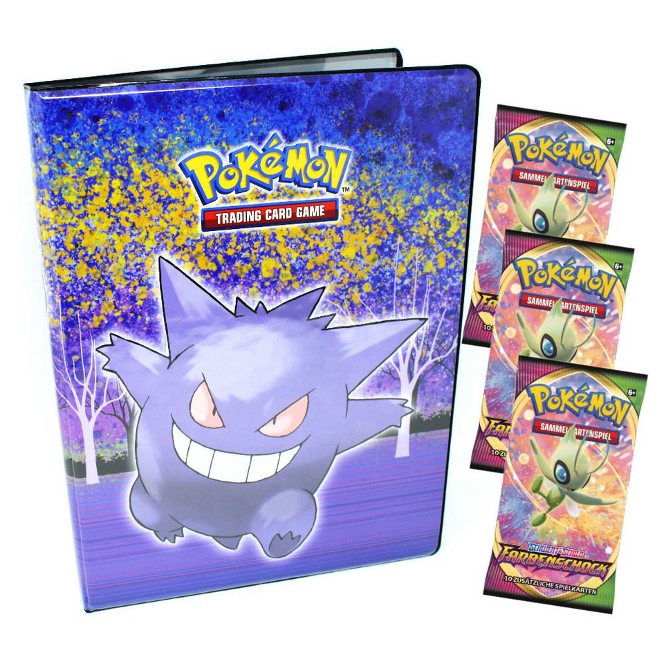 POKÉMON Sammelkarte Ultra Pro Pokemon 1 Mappe + 3 Booster Farbenschock POKÉMON Sammelkarte Ultra Pro Pokemon 1 Mappe + 3 Booster Farbenschock