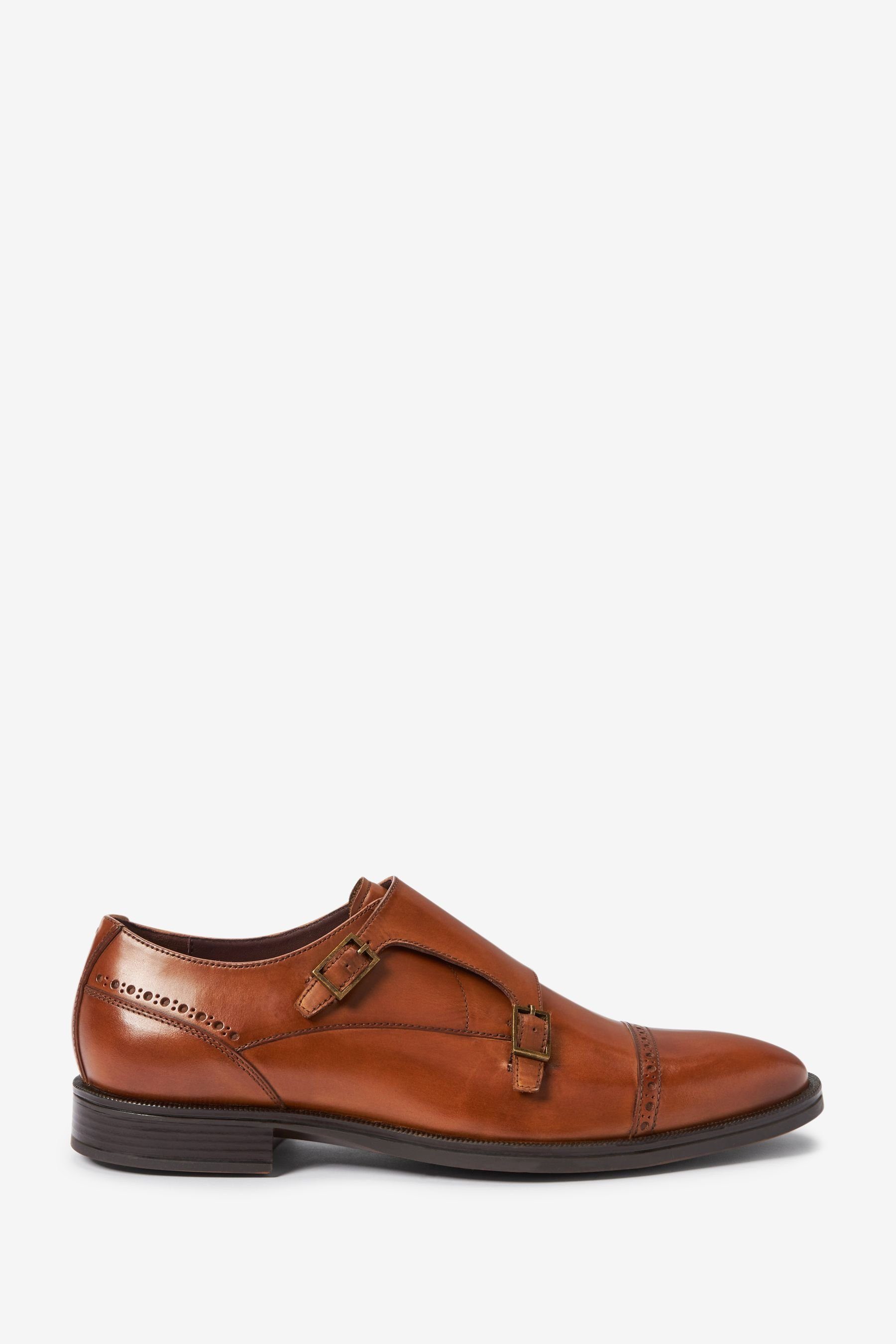 Next Signature Monkstrap Schuhe Aus Leder Mit 2 Riemen Slipper 1 Tlg