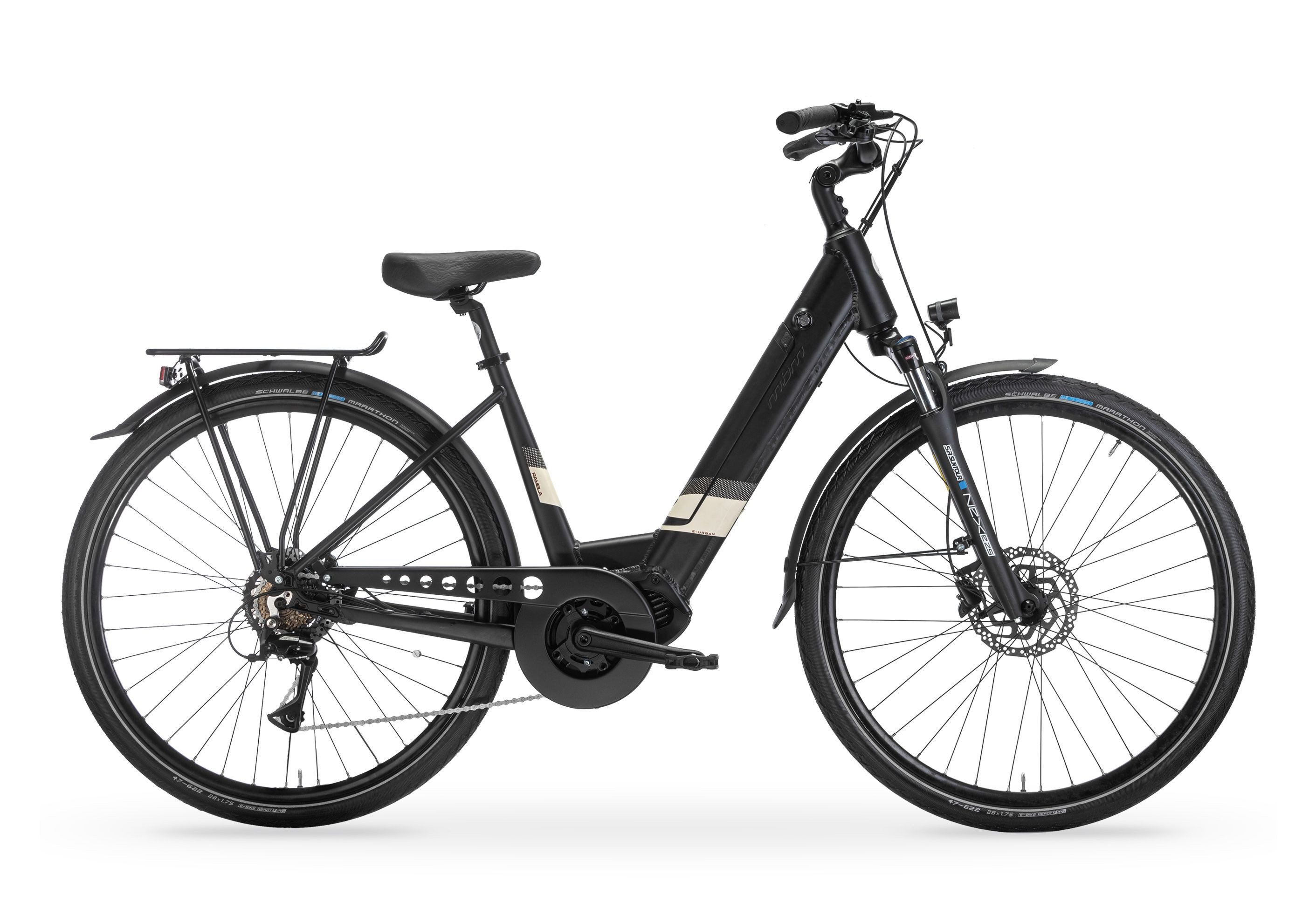 MBM E-Bike, 7 Gang Shimano, Kettenschaltung, Mittelmotor, 360 Wh, Elektro-Citybike 28 Zoll ...