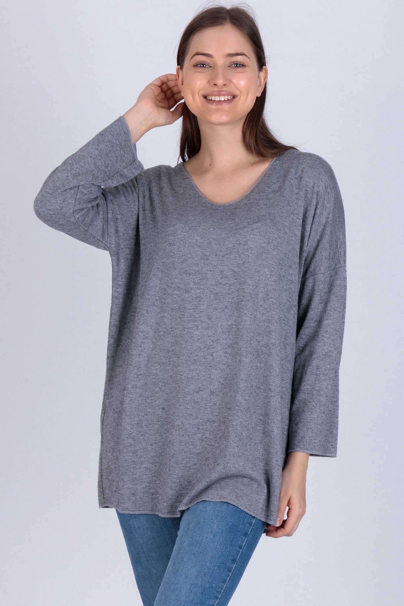 PEKIVESSA Strickpullover Feinstrick Pullover Damen langarm Pulli (1-tlg ...