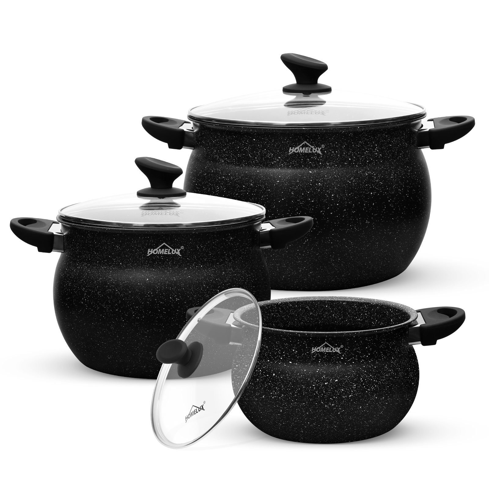 Homelux Topf Set 6 Tlg Suppentöpfe Set Kochtopf Induktions Mit