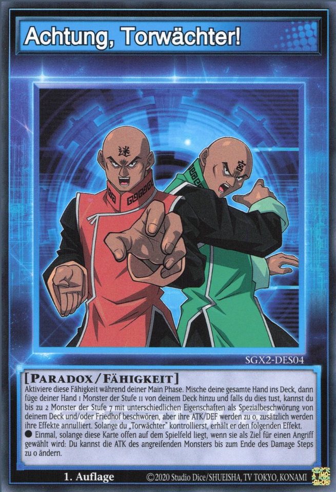 Recollectibles Sammelkarte Yugioh Karte Achtung Torwächter Skill