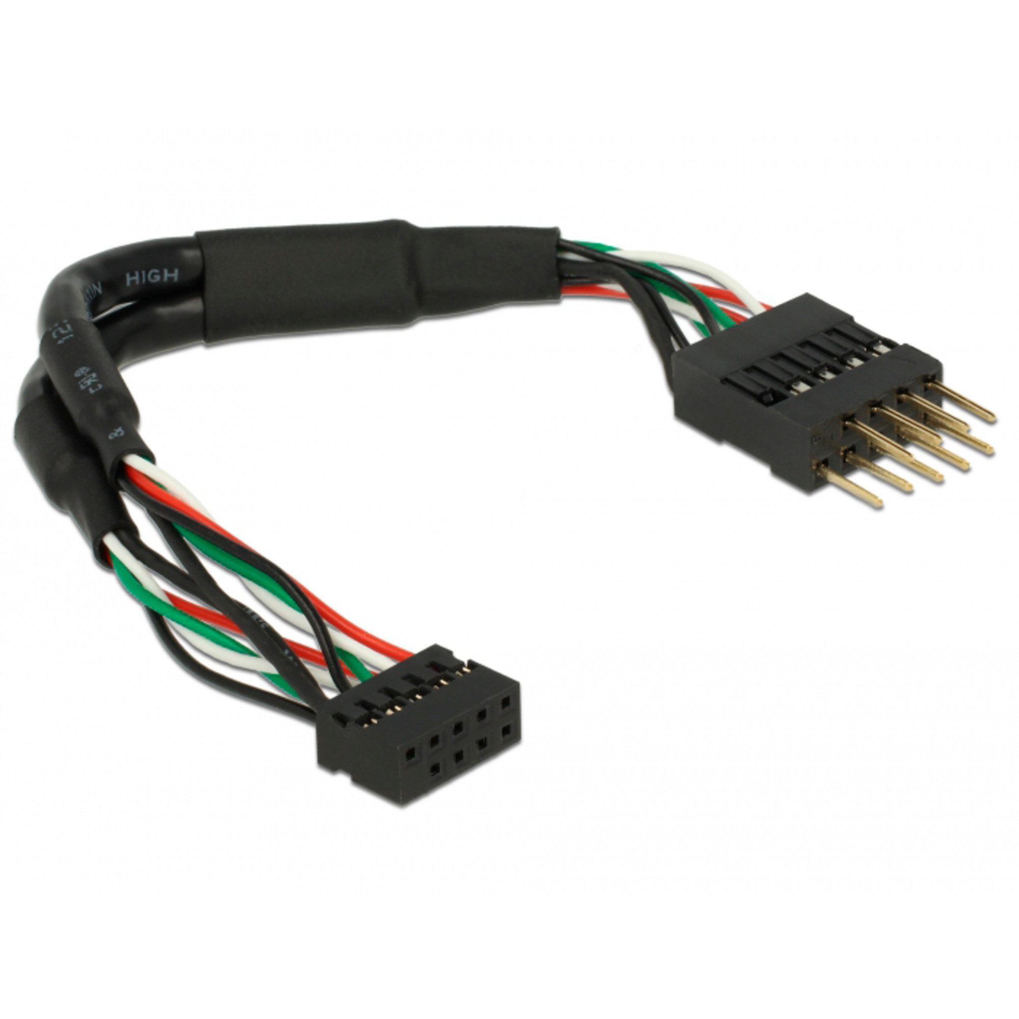 Delock USB 2.0 Kabel, 10 Pin Header Buchse > 10 Pin Header Stecker USB ...