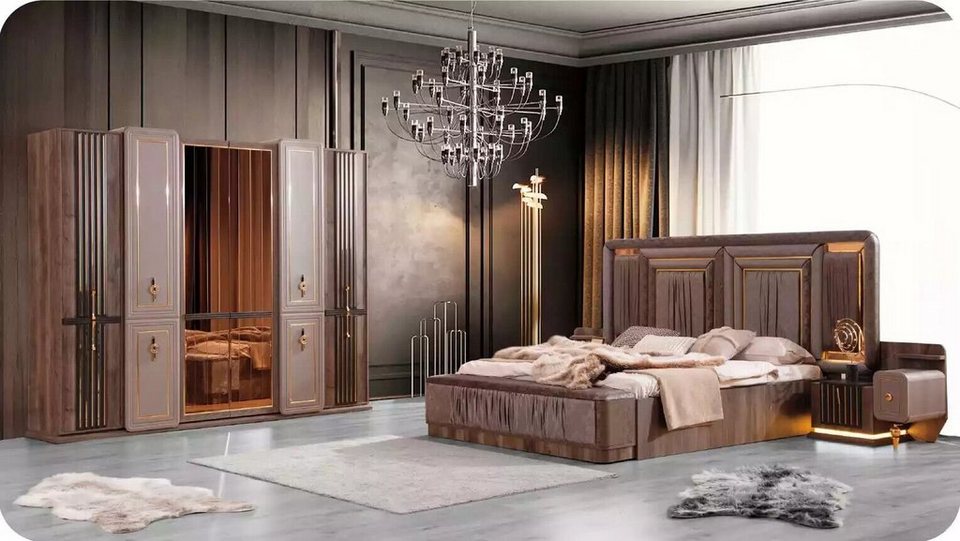 Jvmoebel Schlafzimmer Set Komplette Schlafzimmermöbel Luxus Bett Set