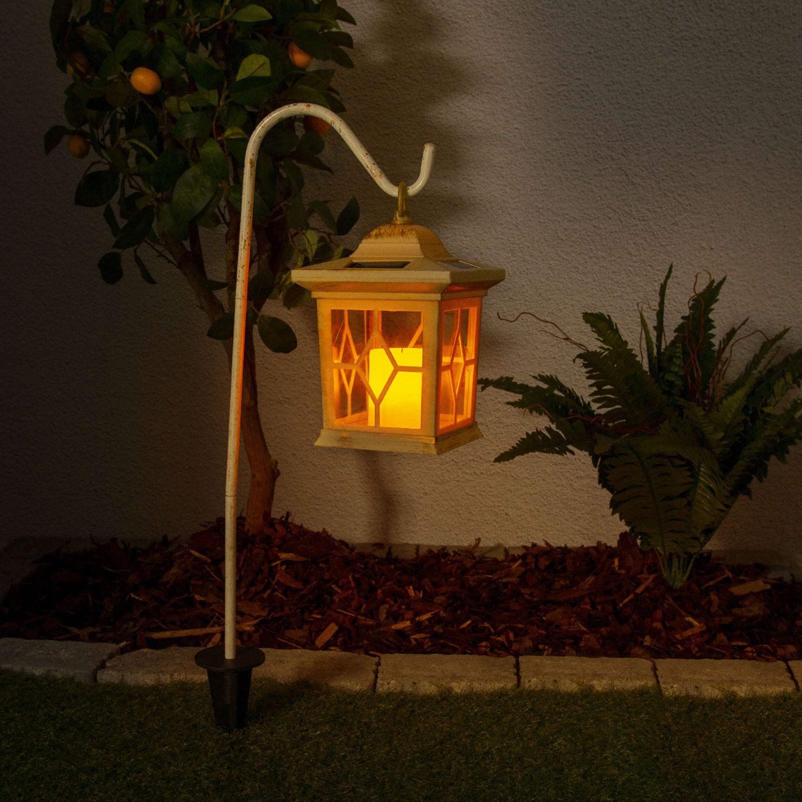 Bmf Versand Led Solarleuchte Solarleuchten Garten Laterne 2er Set Weiß