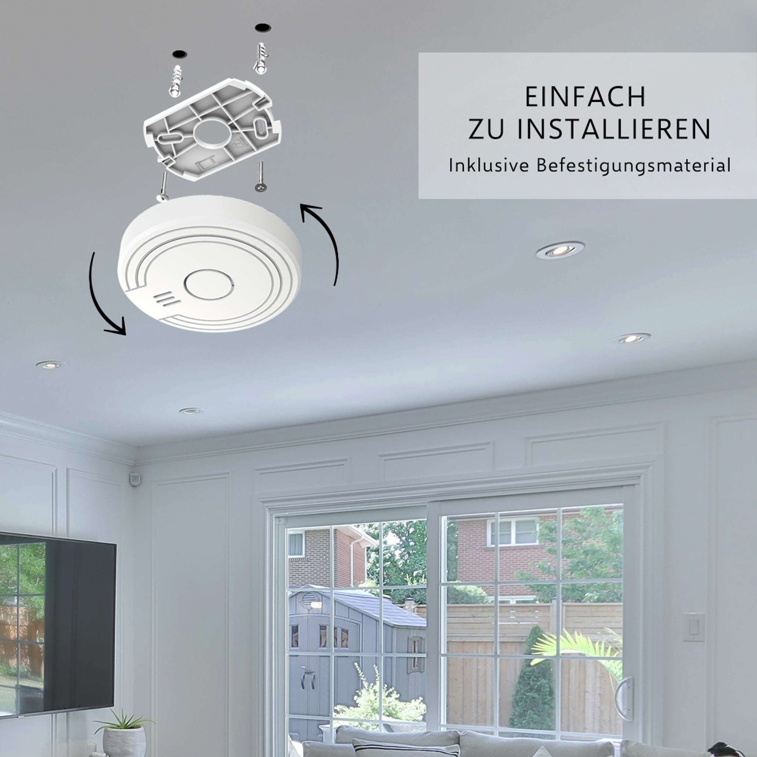 Elro FS1801 Rauchmelder (10teiliges Set mit 1-Jahres-Batterie, leichte ...