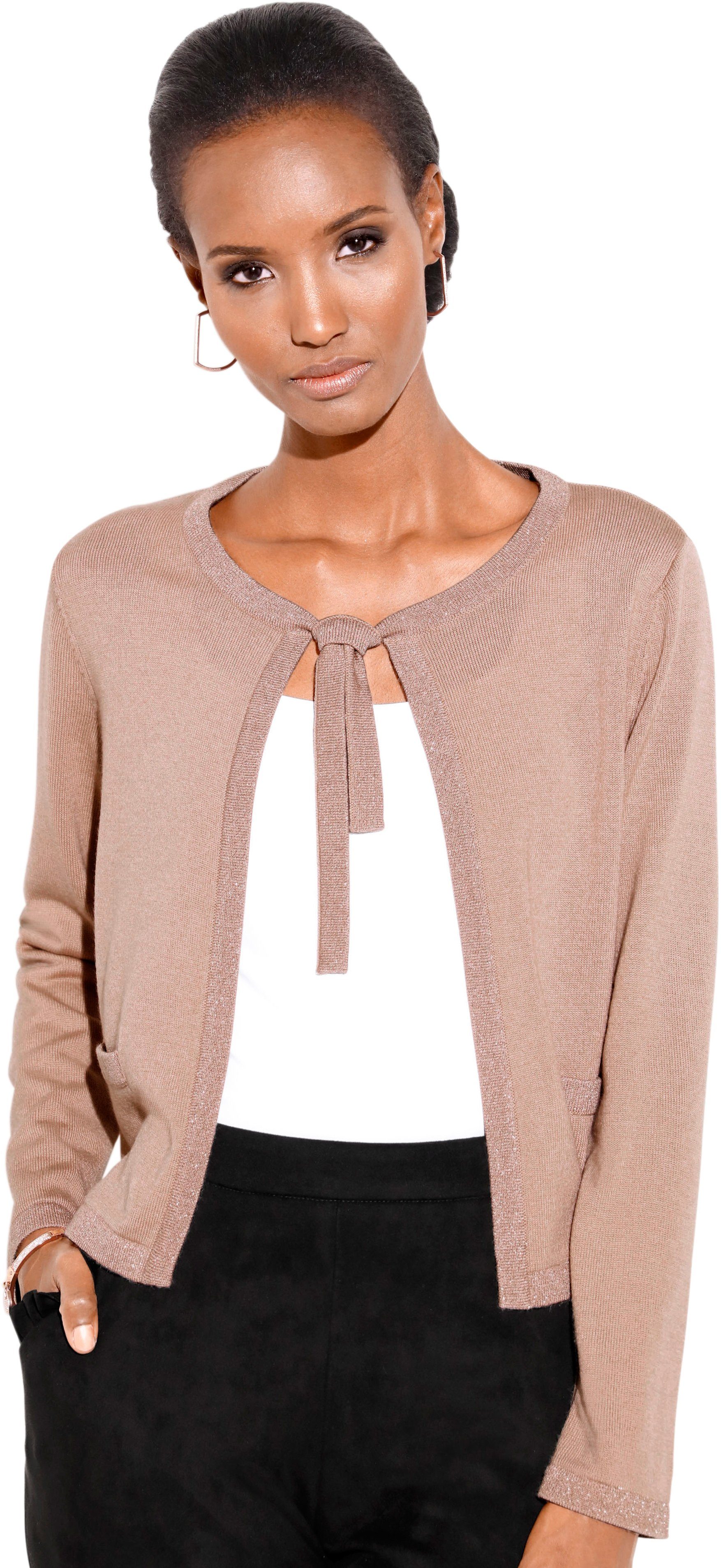 Création L Strickjacke Mit Glitzergarn Kaufen Otto