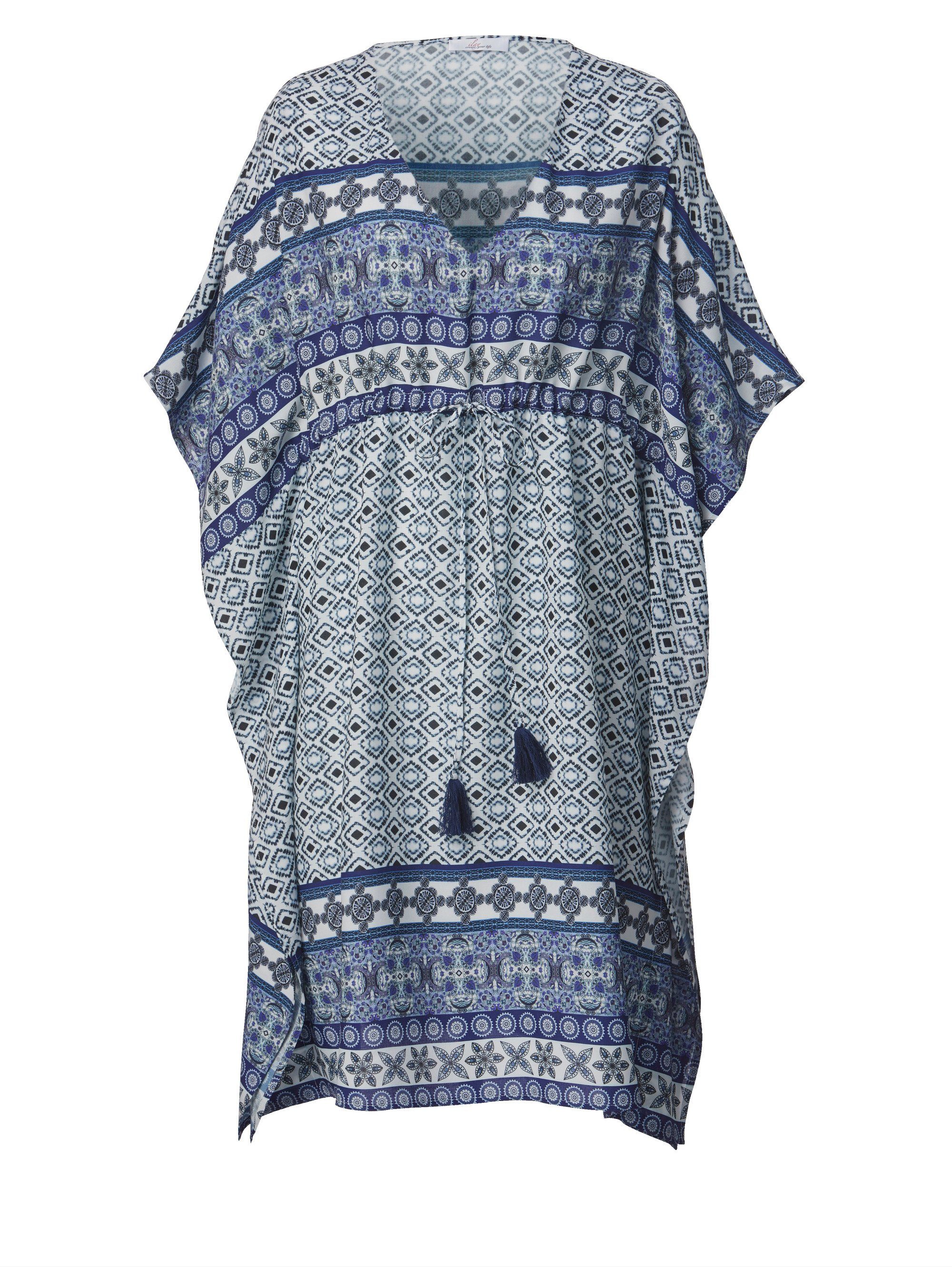 Sara Lindholm By Happy Size Tunika Im Poncho Style Mit Allover Print