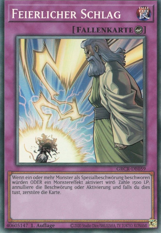 Recollectibles Sammelkarte Yugioh Karte Feierlicher Schlag V 2