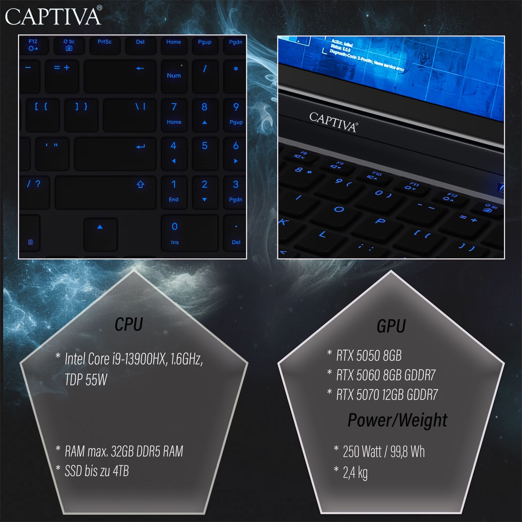 CAPTIVA Advanced Gaming I91-962 Gaming-Notebook, Gaming Laptop