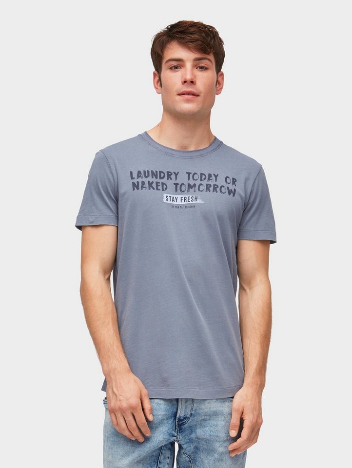 Tom Tailor Denim T Shirt T Shirt Mit Schrift Print Online Kaufen Otto