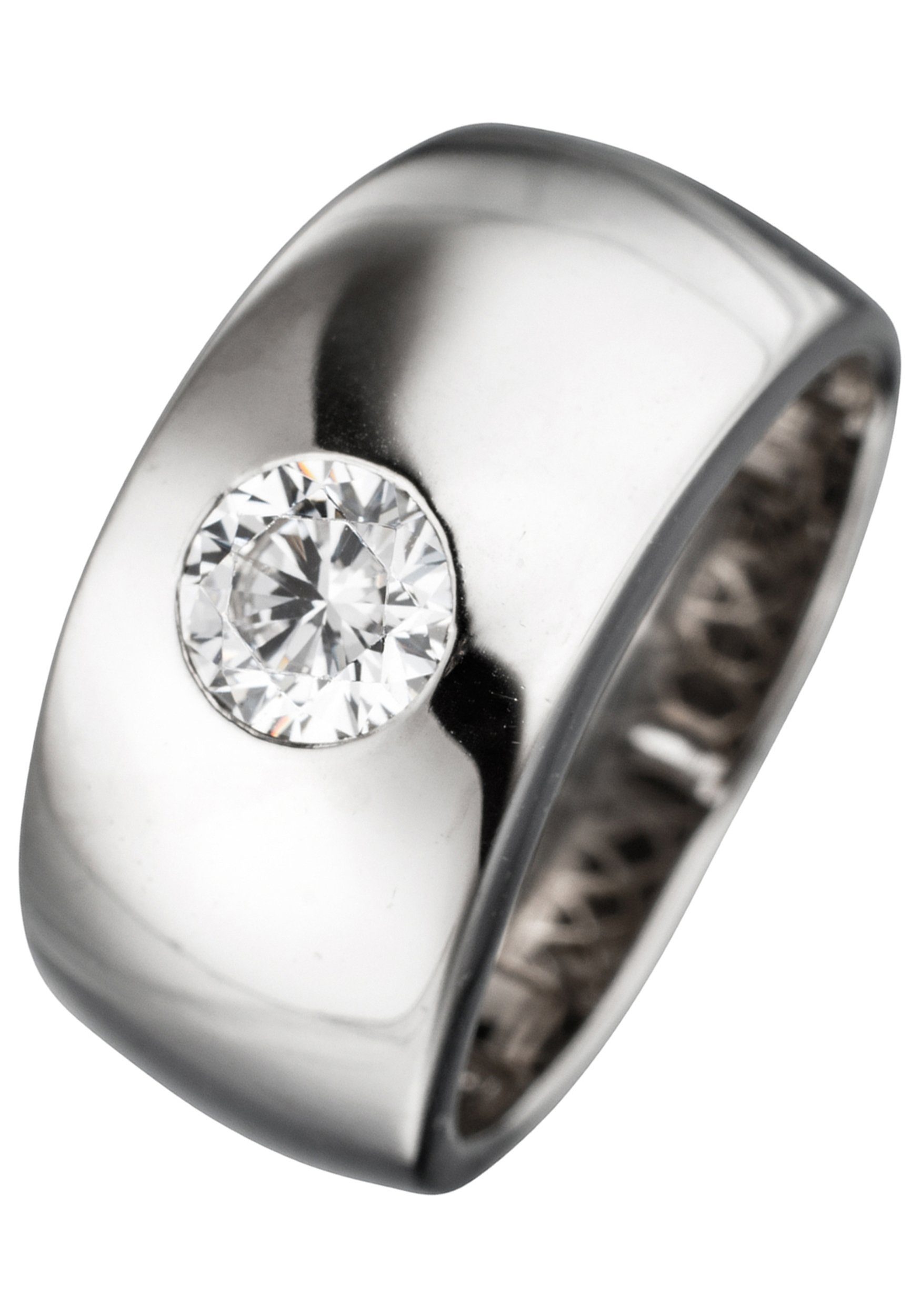 Silberring Breit Mit Stein
