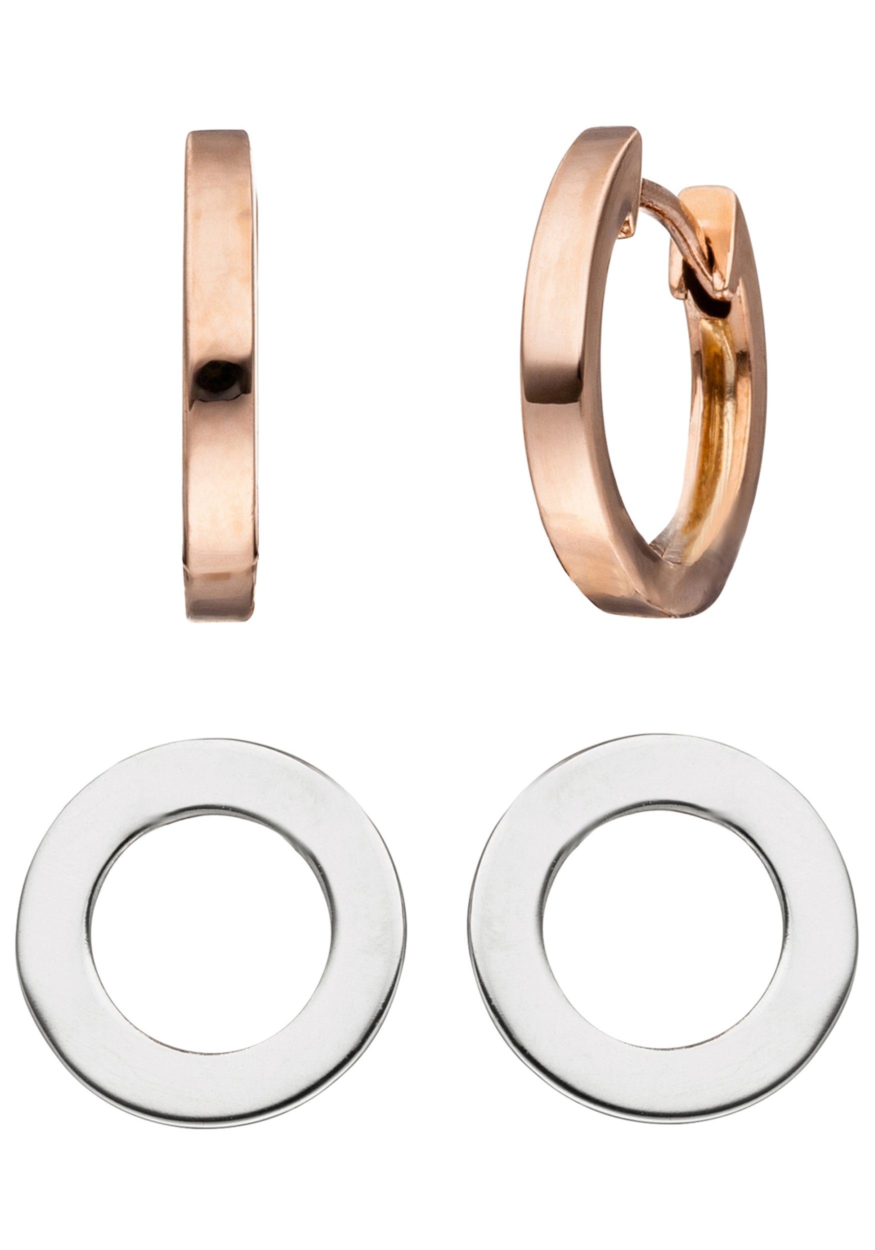 JOBO Paar Creolen, 375 Gold bicolor online kaufen | OTTO