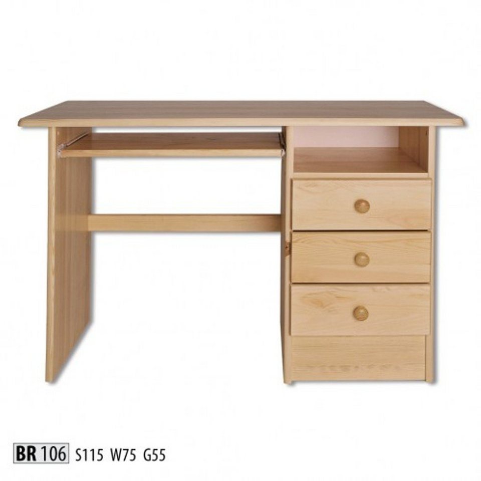 Jvmoebel Computertisch Schreibtisch Echtes Holz Holztisch Massiver