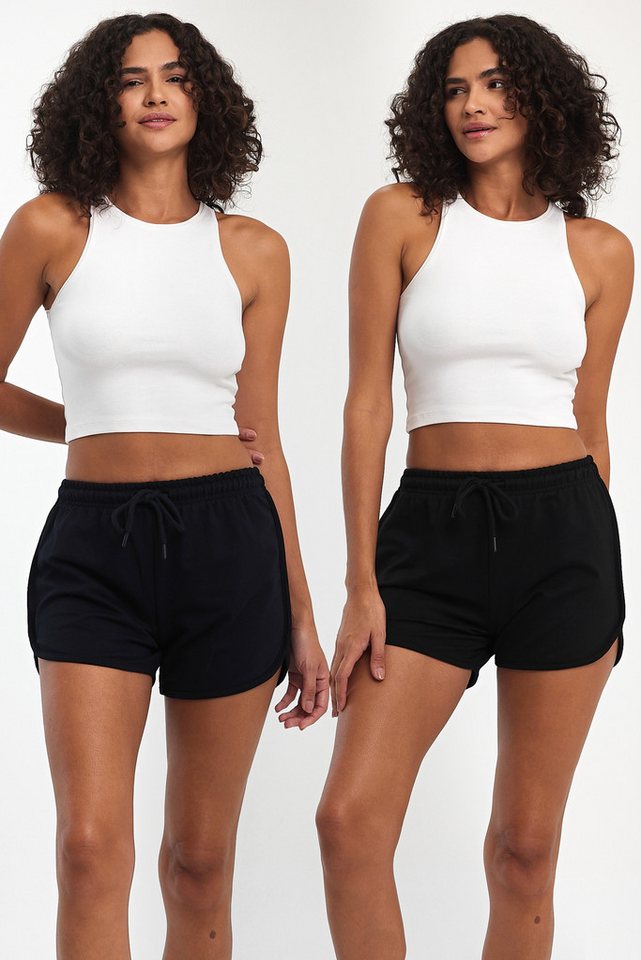 Comeor Sporthose Kurze Hose Damen Sportshorts Laufshorts Sommer Hosen