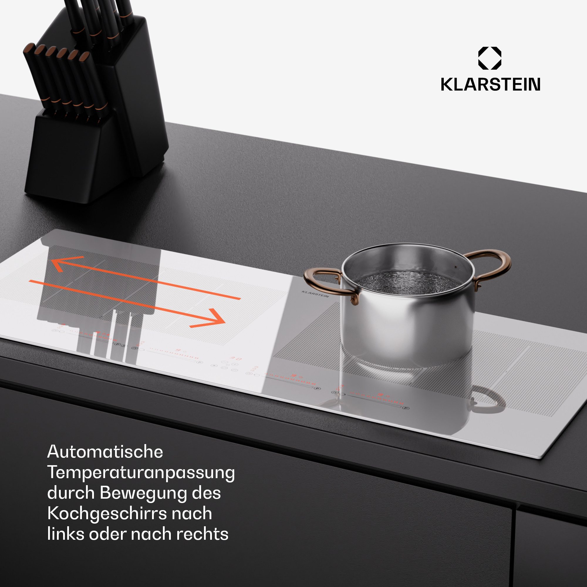 Klarstein Induktions-Kochfeld Masterzone CP14-Mstrzone-90SF-W ...